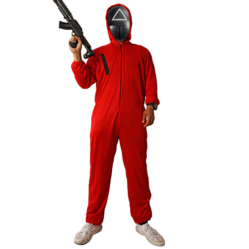 Comprar online Disfraz de Juego del Calamar Guardia Rojo | Don Disfraz