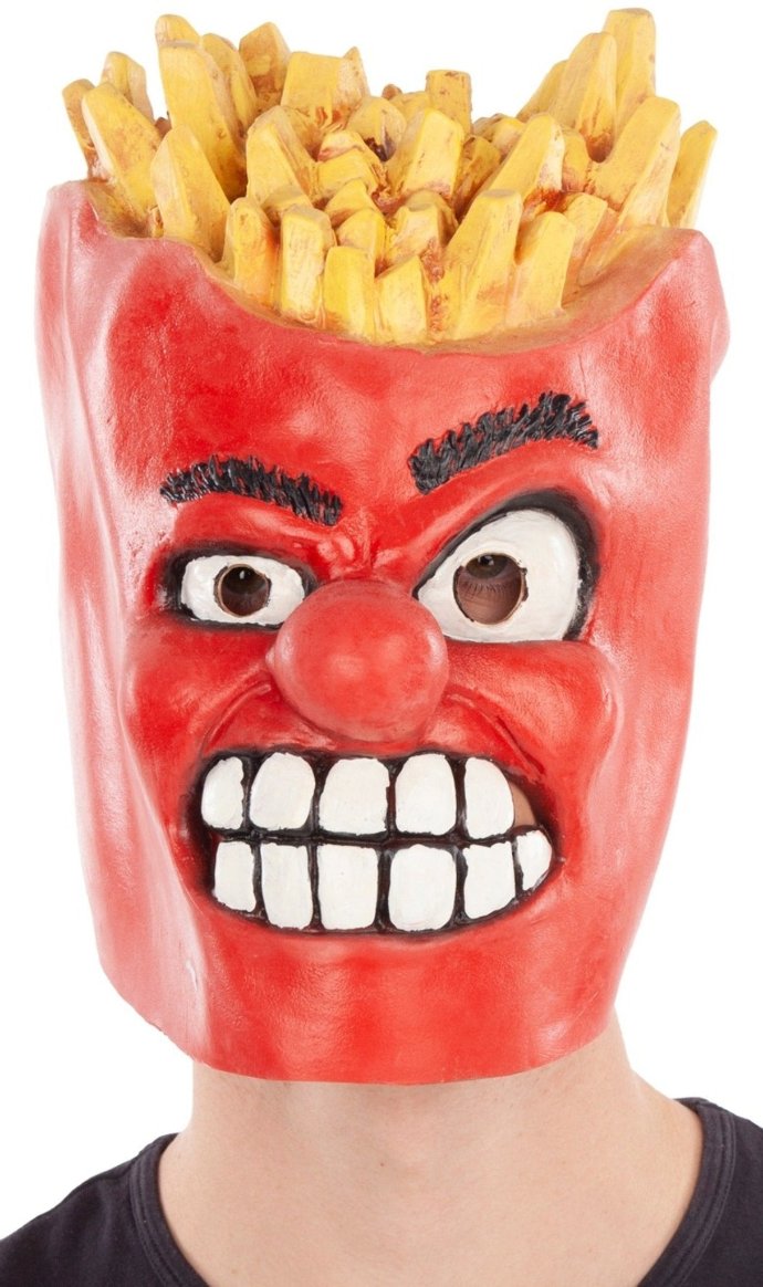 Máscara de látex de Patatas Fritas Chungas | Don Disfraz